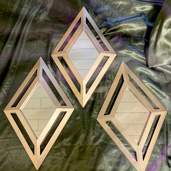 Wall Decor | Triangle Mirror Wall | Poshmark